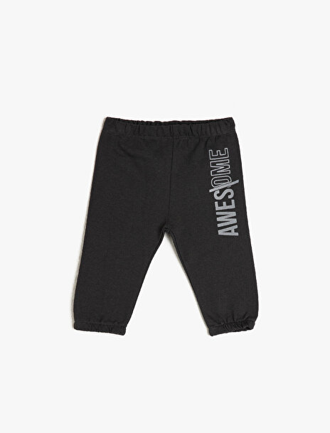 Koton Erkek Çocuk %100 Pamuk Yazılı Baskılı Eşofman Altı