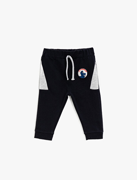 Koton Erkek Çocuk Pamuklu İşlemeli Beli Bağlamalı Eşofman Altı