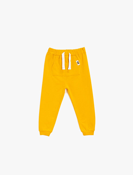 Koton Erkek Çocuk Beli Bağlamalı Kanguru Cepli Pamuklu Eşofman Altı