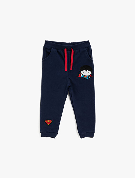 Koton Erkek Çocuk Superman Lisanslı Baskılı Beli Bağlamalı Eşofman Altı