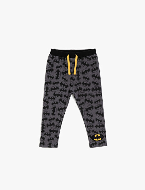 Koton Erkek Çocuk Pamuklu Batman Lisanslı Baskılı Beli Bağlamalı Eşofman Altı
