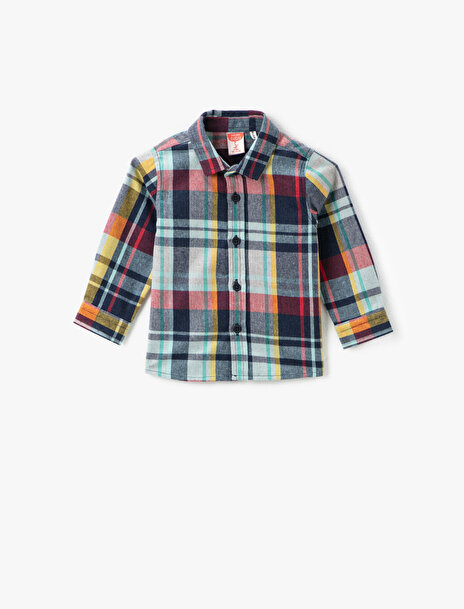 Koton Erkek Çocuk Klasik Yaka Kareli Uzun Kollu Gömlek Koton Erkek Çocuk Klasik Yaka Kareli Uzun Kollu Gömlek