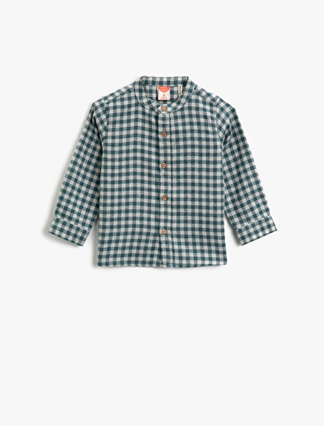 Koton Erkek Çocuk Kareli Hakim Yaka Uzun Kollu Gömlek Koton Erkek Çocuk Kareli Hakim Yaka Uzun Kollu Gömlek