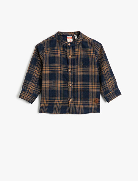 Koton Erkek Çocuk Ekoseli Klasik Yaka Uzun Kollu Gömlek