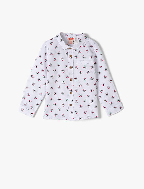 Koton Erkek Çocuk Uzun Kollu Hayvan Baskılı Gömlek
