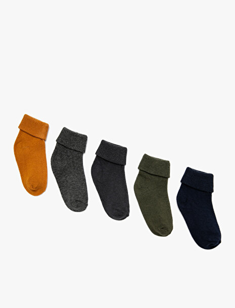 Koton Erkek Çocuk Erkek Bebek Desenli 5'li Çorap Koton Erkek Çocuk Erkek Bebek Desenli 5'li Çorap