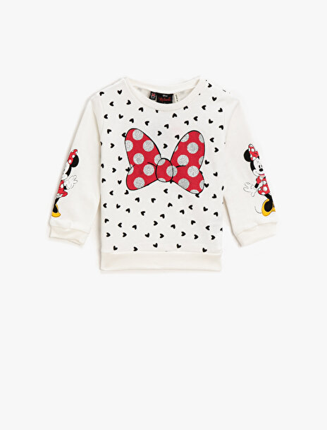 Koton Kız Çocuk Minnie Mouse Lisanslı Simli Baskılı Uzun Kollu Sweatshirt Koton Kız Çocuk Minnie Mouse Lisanslı Simli Baskılı Uzun Kollu Sweatshirt