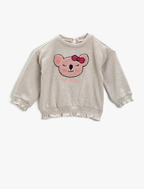 Koton Kız Çocuk Koala İşlemeli Sweatshirt Koton Kız Çocuk Koala İşlemeli Sweatshirt