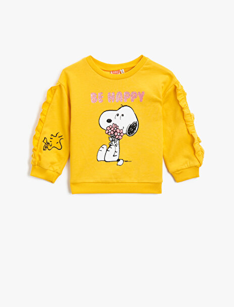 Koton Kız Çocuk Pamuklu Snoopy Lisanslı Baskılı Fırfırlı Sweatshirt Koton Kız Çocuk Pamuklu Snoopy Lisanslı Baskılı Fırfırlı Sweatshirt