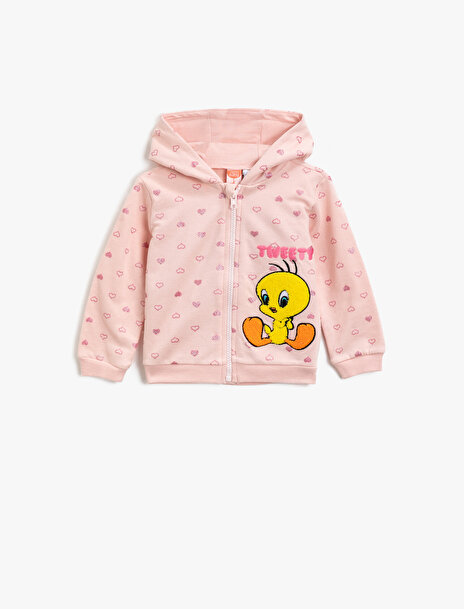 Koton Kız Çocuk Pamuklu Tweety Lisanslı İşlemeli Kapüşonlu Baskılı Sweatshirt Koton Kız Çocuk Pamuklu Tweety Lisanslı İşlemeli Kapüşonlu Baskılı Sweatshirt