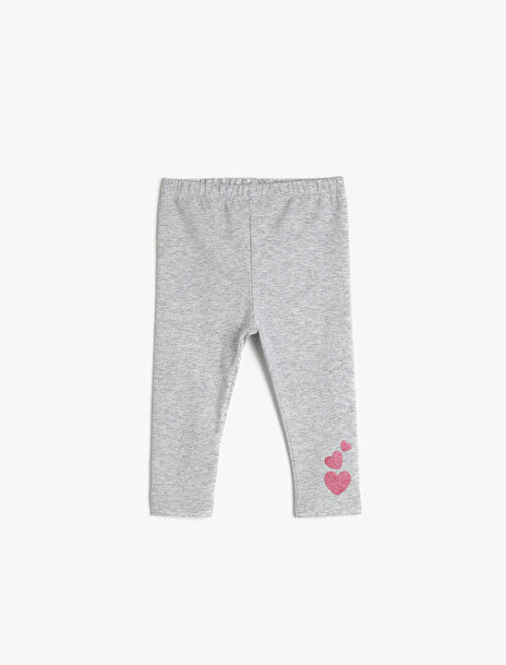 Koton Kız Çocuk Simli Kalp Detaylı Tayt Koton Kız Çocuk Simli Kalp Detaylı Tayt