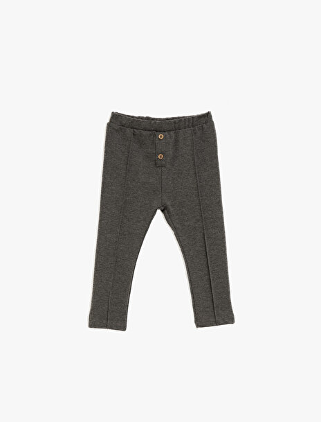 Koton Kız Çocuk Düğmeli Basic Normal Bel Tayt