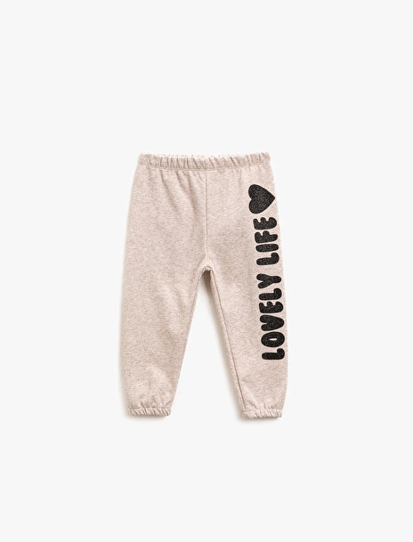 Koton Kız Çocuk Normal Bel Yazılı Baskılı Eşofman Altı