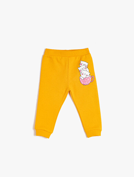 Koton Kız Çocuk Pamuklu Hayvan Baskılı Eşofman Altı