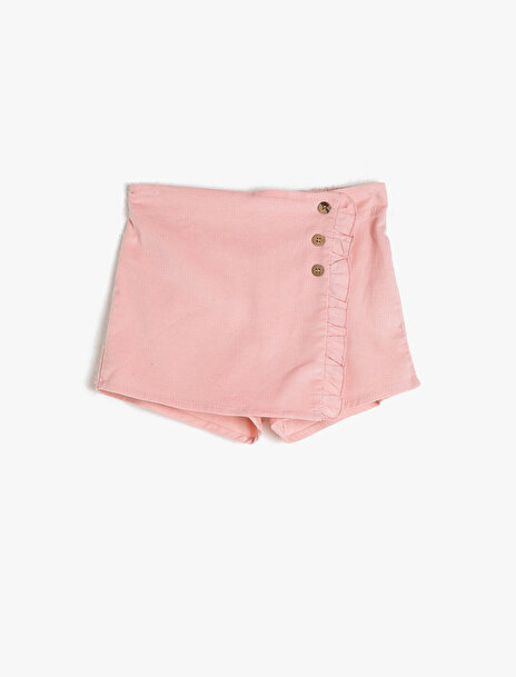 Koton Kız Çocuk Düğmeli Fırfırlı Şort Etek