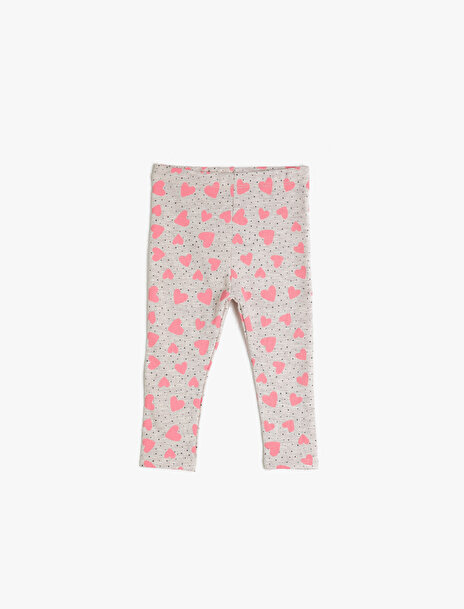 Koton Kız Çocuk Kalpli Baskılı Tayt