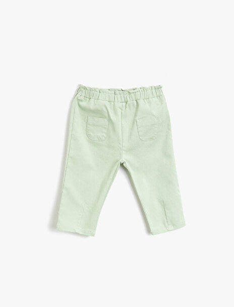 Koton Kız Çocuk Cepli Beli Lastikli Pantolon