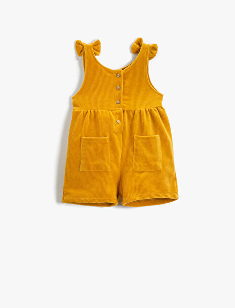 Koton Kız Çocuk Omzu Fiyonk Detaylı Tulum Pamuklu