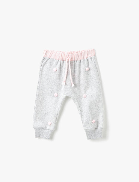 Koton Kız Çocuk Ponponlu Normal Bel Eşofman Altı