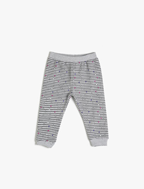 Koton Kız Çocuk Kalpli Baskılı Eşofman Altı