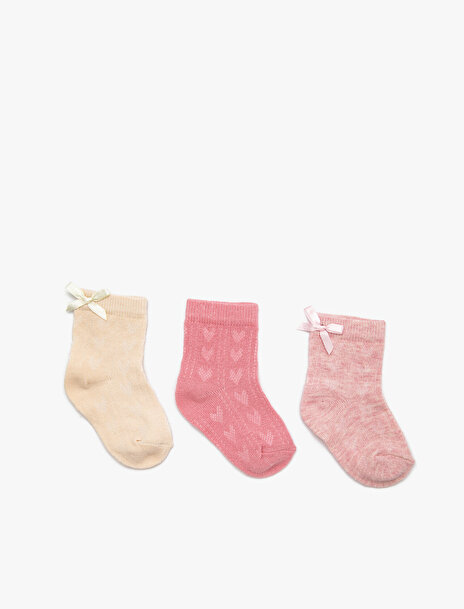 Koton Kız Çocuk Kız Bebek 3'lü Desenli Çorap
