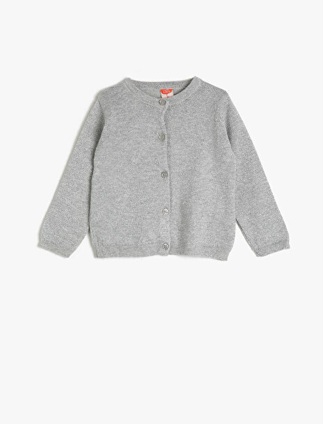 Koton Kız Çocuk Uzun Kollu Basic Düğmeli Triko Hırka