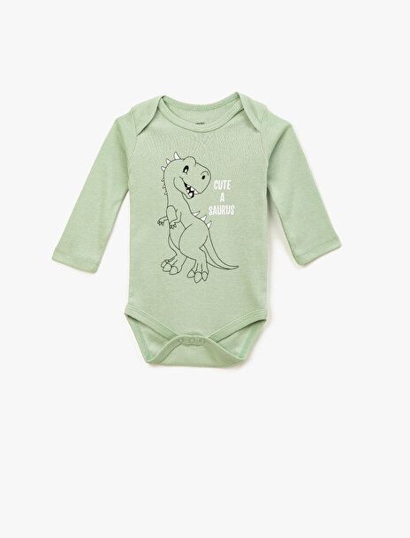 Koton Erkek Çocuk Pamuklu Baskılı Uzun Kollu Çıtçıtlı Zıbın