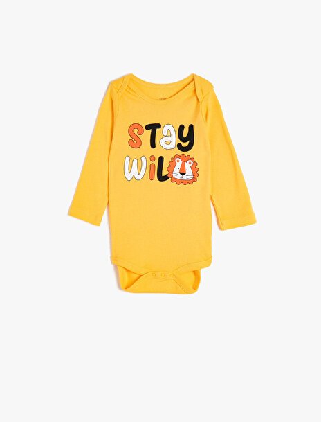 Koton Erkek Çocuk Yazılı Baskılı Uzun Kollu Bisiklet Yaka Çıtçıtlı Zıbın Koton Erkek Çocuk Yazılı Baskılı Uzun Kollu Bisiklet Yaka Çıtçıtlı Zıbın