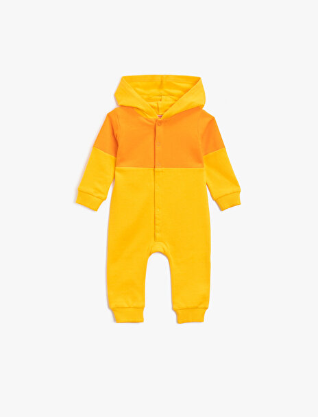 Koton Erkek Çocuk Pamuklu Kapüşonlu Çıtçıtlı Tulum