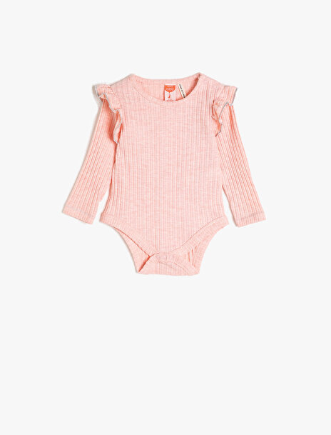 Koton Kız Çocuk Bisiklet Yaka Fırfırlı Ribanalı Uzun Kollu Zıbın Koton Kız Çocuk Bisiklet Yaka Fırfırlı Ribanalı Uzun Kollu Zıbın