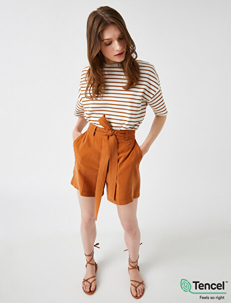 Koton Kadın Cepli Kemerli Sort