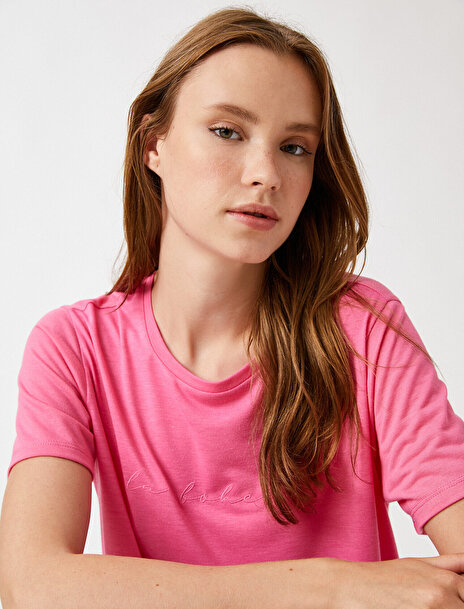 Koton Kadın Nakışlı Tişört