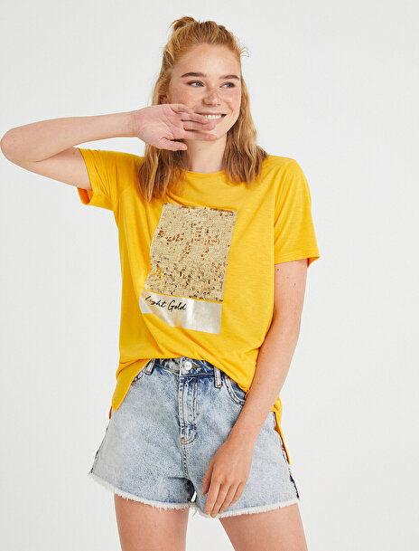 Koton Kadın Pullu Tişört