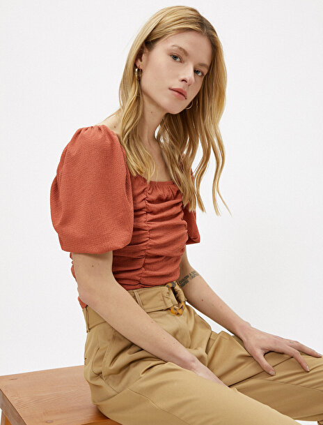 Koton Kadın Prenses Kol Bluz Büzgülü