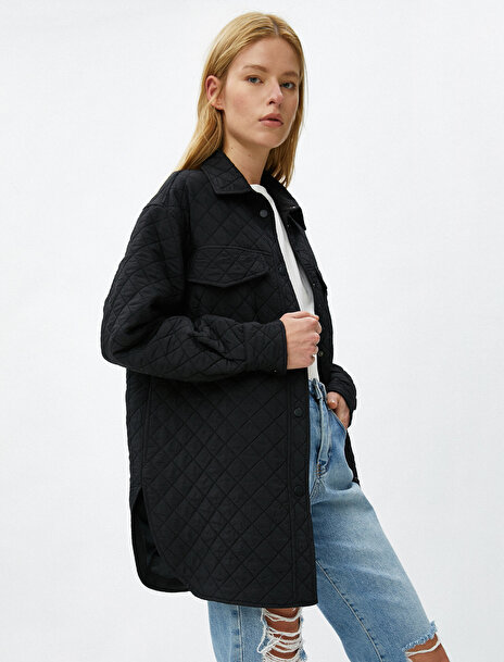 Koton Kadın Kapitoneli Cepli Ceket Koton Kadın Kapitoneli Cepli Ceket