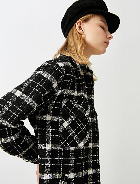 Koton Kadın Ekose Ceket Gömlek Shacket Koton Kadın Ekose Ceket Gömlek Shacket