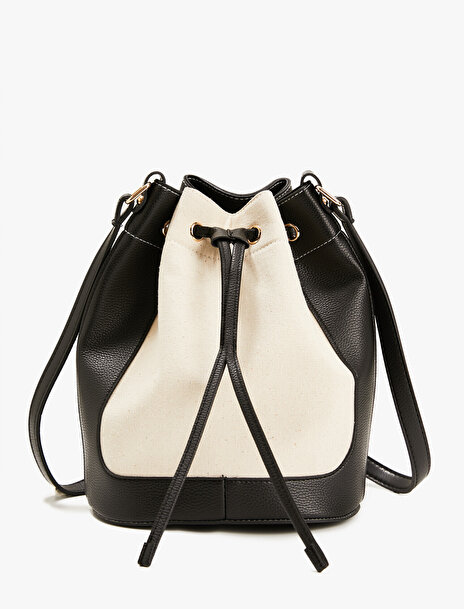 Koton Kadın Deri Detaylı Çanta Bucket
