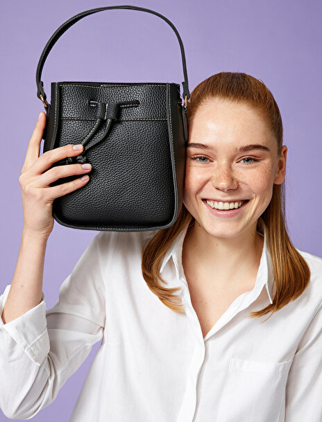 Koton Kadın Deri Çanta Büzgülü Bucket Koton Kadın Deri Çanta Büzgülü Bucket