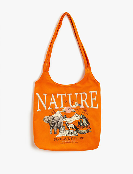 Koton Kadın Bez Çanta Yazı Baskılı