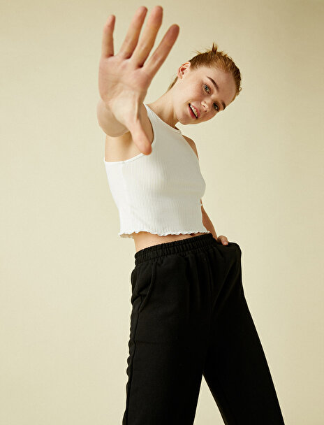 Koton Kadın Crop Atlet Halter Yaka Tanktop