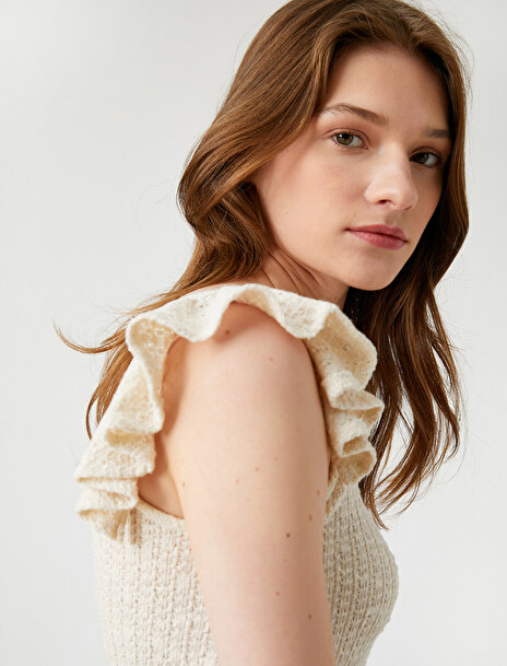 Koton Kadın Fırfırlı Atlet Pamuklu Koton Kadın Fırfırlı Atlet Pamuklu