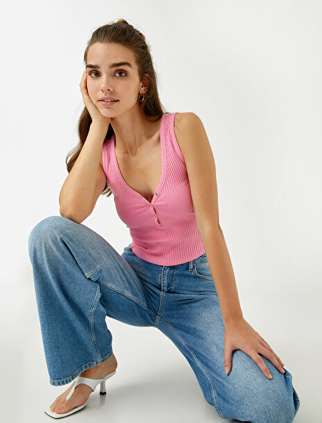 Koton Kadın Fitilli Atlet Pamuklu Koton Kadın Fitilli Atlet Pamuklu