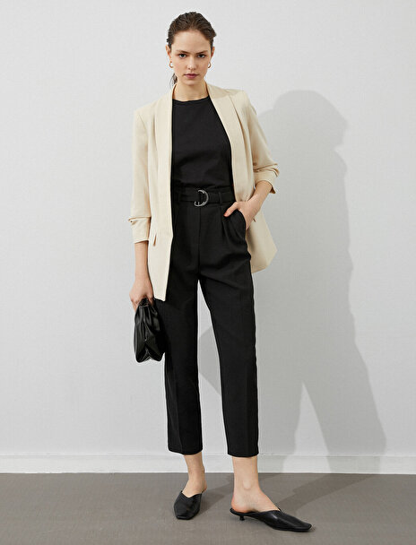 Koton Kadın Cepli Pantolon Kemerli