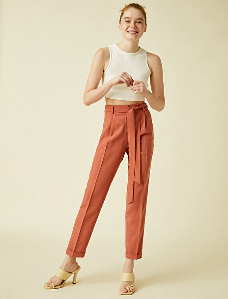 Koton Kadın Kemerli Pantolon