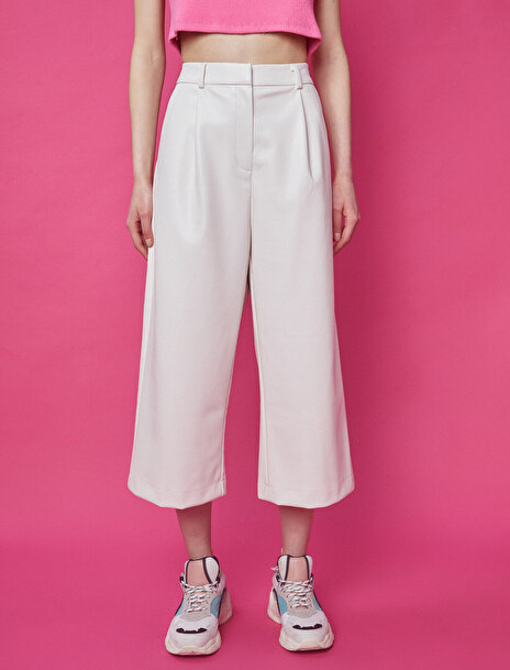 Koton Kadın Deri Pantolon Bol Paça