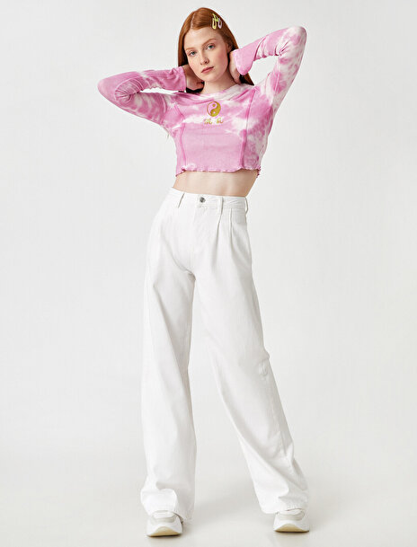 Koton Ole Genç Kız Yüksek Bel Kot Pantolon - Loose Jean