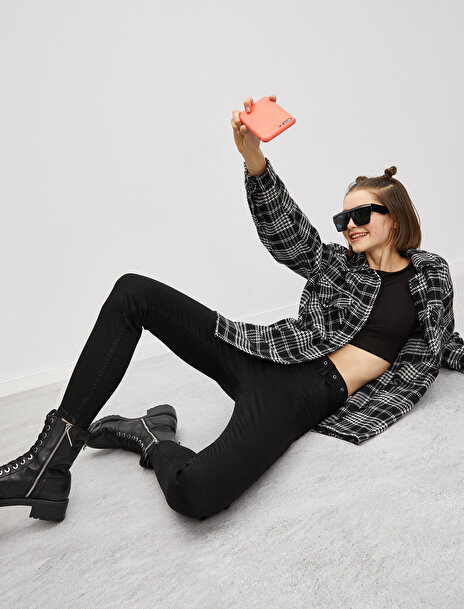 Koton Kadın Skinny Carmen Jean - Pamuklu Yüksek Bel Dar Kesim Dar Paça Pantolon Koton Kadın Skinny Carmen Jean - Pamuklu Yüksek Bel Dar Kesim Dar Paça Pantolon