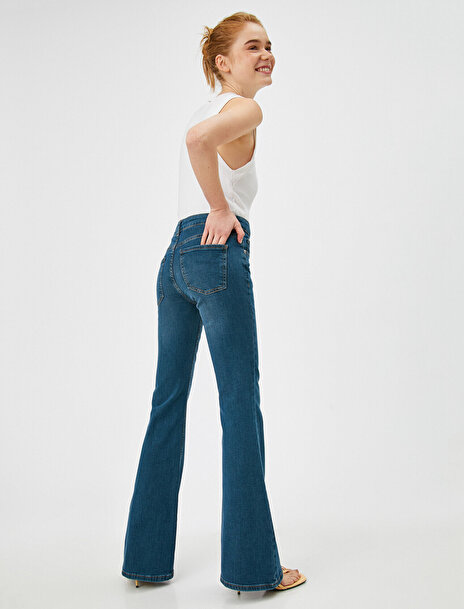 Koton Kadın Victoria Jean Ispanyol Paça Pantolon