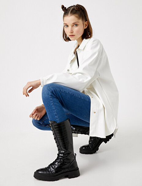 Koton Kadın Pamuklu Skinny Carmen Jean - Yüksek Bel Dar Kesim Dar Paça Pantolon Koton Kadın Pamuklu Skinny Carmen Jean - Yüksek Bel Dar Kesim Dar Paça Pantolon