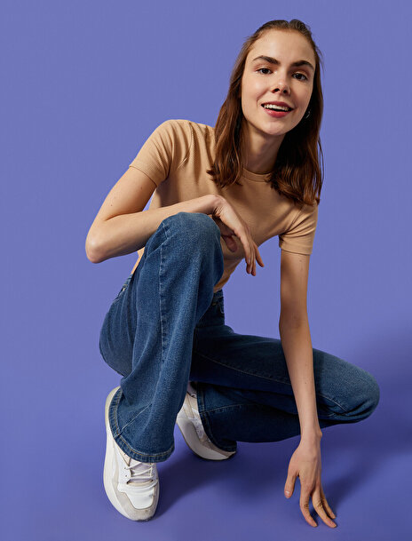 Koton Ole Genç Kız Victoria Jean - İspanyol Paça Pantolon